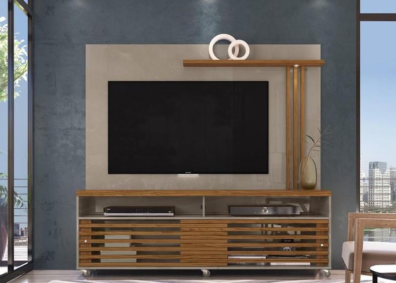 Bancada com Painel Frizz Para Tv 65 Polegadas Fendi / Naturale ...