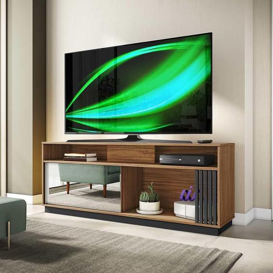 Bancada para TV 65 Polegadas Castle Noce Milano Preto Fosco - COLIBRI ...