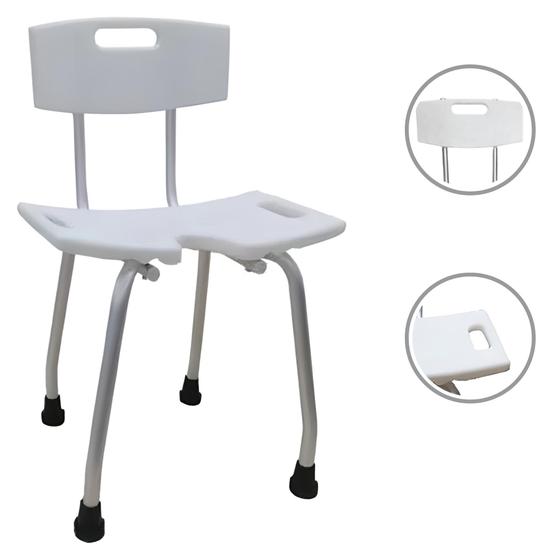 Banco Cadeira Banqueta de Banho Geriátrica Higiênica para Idoso 170kg Alo - Banco e Cadeira de ...