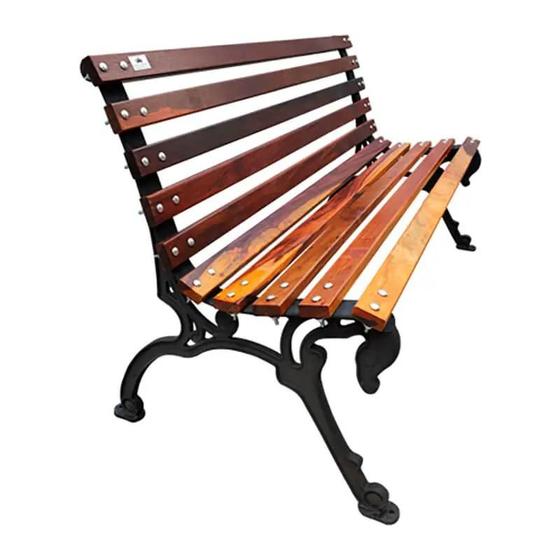 Banco de Jardim Tamandua 100CM 2 Pessoas - Moveis Imperador - Banco para Área Externa / Jardim ...