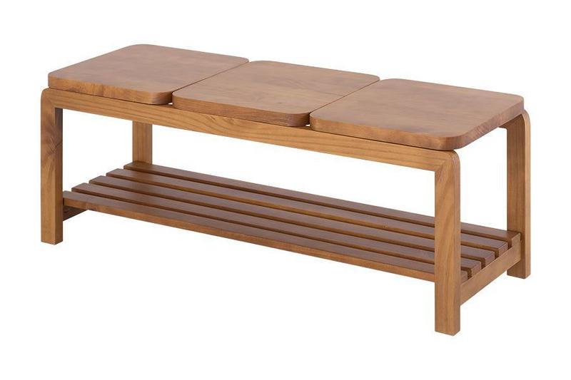 Banco de Madeira 3 Lugares Natu Meu Móvel de Madeira - Nozes - Banco ...