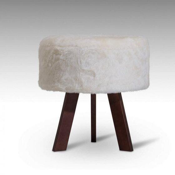 Banco Puff com Pelo Olivia Tecno Mobili - Puffs - Magazine Luiza