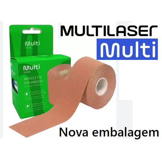 Bandagem Elástica Adesiva Multilaser 5mx5cm Cor Bege - Bandagem ...