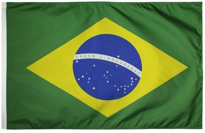 Bandeira Do Brasil 3 Panos Dupla Face 192cm X 135cm - jc Bandeiras ...