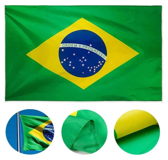 Bandeira Do Brasil Grande 110x120cm Poliéster Oficial Grande - GAROTA ...