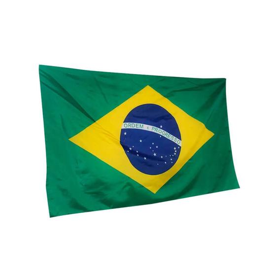 Bandeira Do Brasil Grande Tecido Poliéster 1,50x0,90m - Bandeiras ...