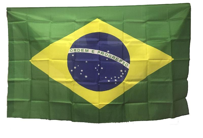 Bandeira Grande Do Brasil 1,5 Metros X 90 Cm - Mundo Das Bandeiras ...