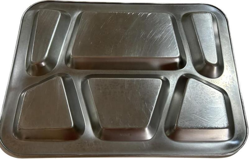 Bandeja inox seis divisões para servir refeição 4 unidades - INOX 6 ...