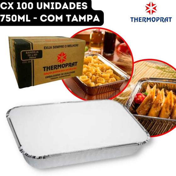 Bandeja Marmita Mamitex Alumínio Retangular Descartável com Tampa ...