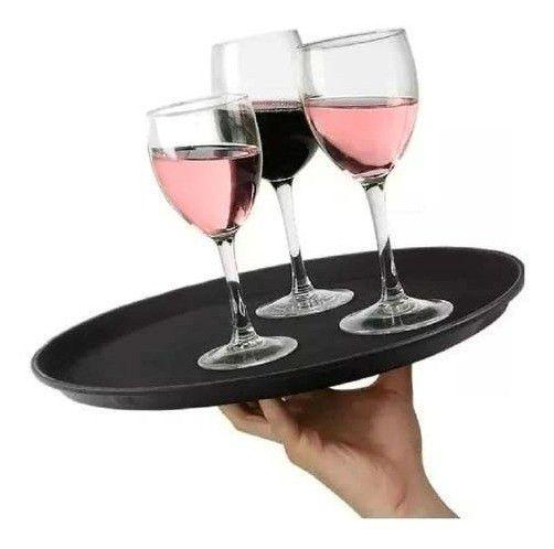 Bandeja Redonda Antiderrapante Garçom 40cm Bar Restaurante - SQ - Só ...