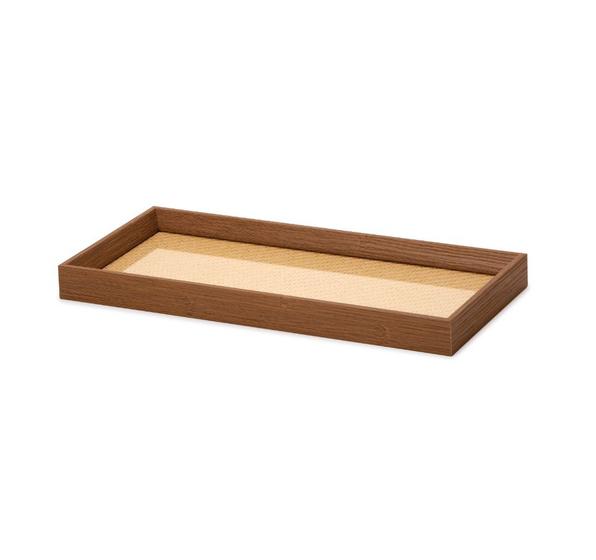 Bandeja Retangular em MDF Marrom com Rattan 3x38x18cm - Mart - Bandejas ...