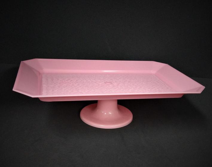 Bandeja Retangular Texturizada Rosa Média C/ Pé Lsctoys - Bandejas ...