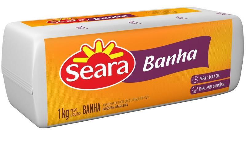 Banha de Porco Seara Natural Gordura Suina para Fritura 1Kg - Alimentos ...