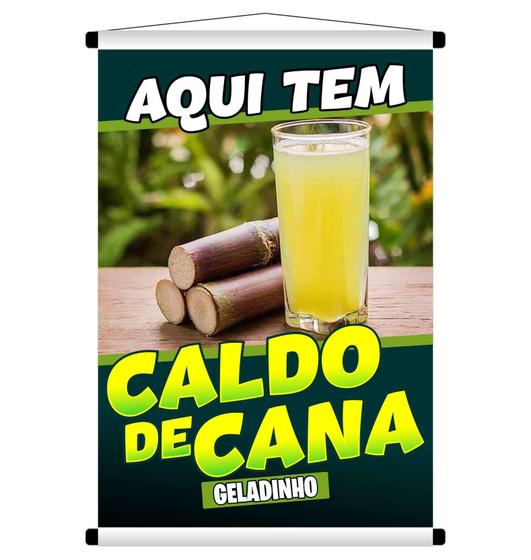 Banner Aqui Tem Caldo De Cana Geladinho 100X70Cm - Layke - Decoração ...