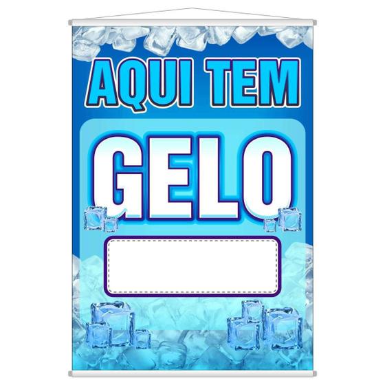 Banner Aqui Tem Gelo 100X70Cm - Layke - Decoração Criativa - Banner ...