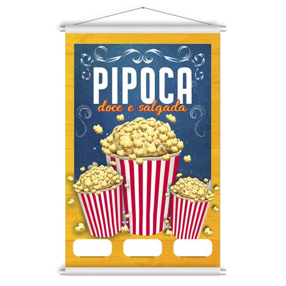 Banner Pronto Pipoca 60x90cm - Fadrix - Banner de Festa - Magazine Luiza