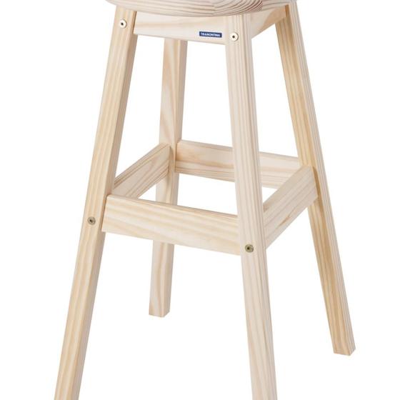 Banqueta Alta Tramontina em Madeira Pinus Cor Natural - Banqueta para ...