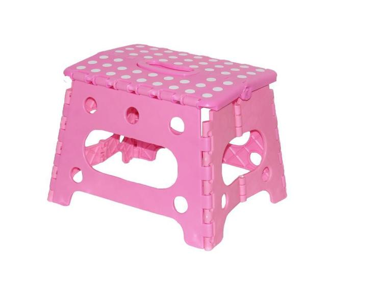 Banquinho Dobrável Banqueta Plástica Banco Infantil Rosa - Max Clink ...