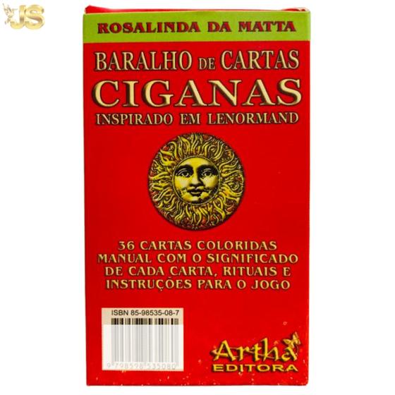 Baralho De Cartas Ciganas Baralho Cigano Lenormand 36 Cartas Artha Tarô Baralho Cigano