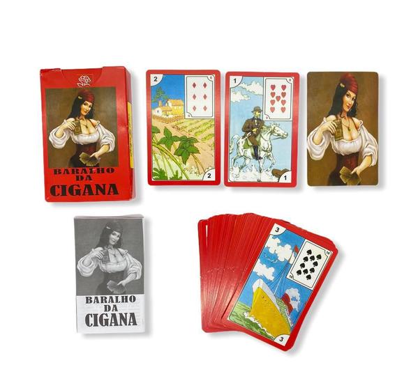 Baralho Tarot Baralho Da Cigana Vermelho Com 36 Cartas Baralho And Tarot Tarô Baralho Cigano