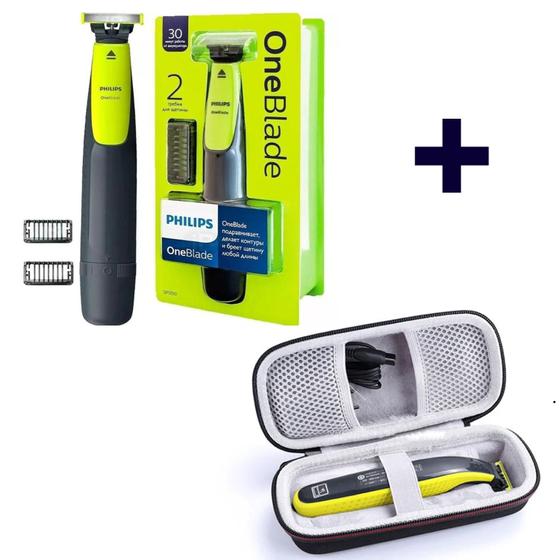 Barbeador e aparador de pelos Philips Oneblade + Case rígida ...