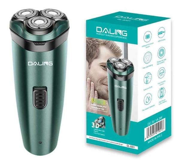 Barbeador Elétrico 3D Shave 3 Lâminas Sem Fio Recarregável - Daling - Barbeador Elétrico ...