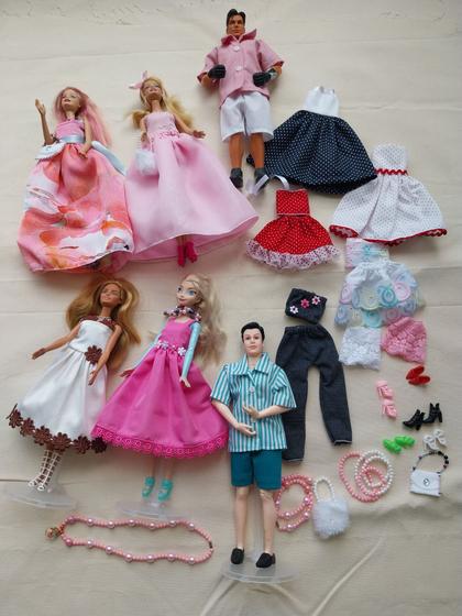 BARBIE E KEN kit 11 LOOKS SENDO 8 DA BARBIER E 2 DO KEN, 5 PARES DE ...