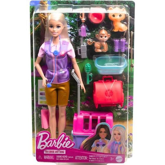 Barbie Profissões Resgate de Animais na Selva HRG50 Mattel ...