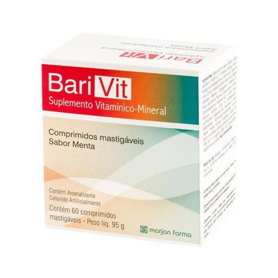 Barivit Sabor Menta c/ 60 Comprimidos Mastigáveis - Momenta ...