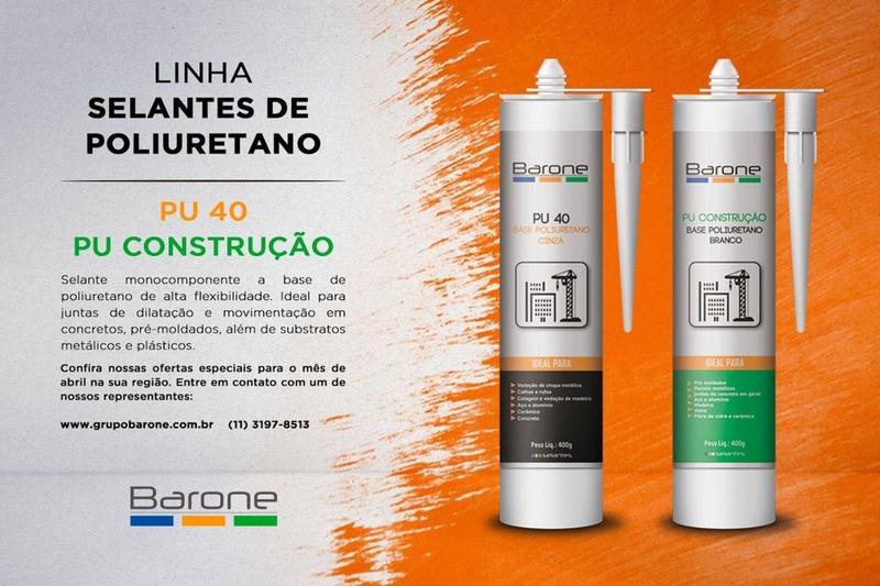 Barone Pu 40 Base Poliuretano 400G - Selante para Construção - Magazine ...