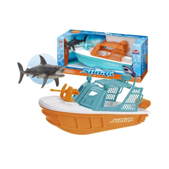 Barquinho de brinquedo com tubarão shark wave aquatico usual - Usual ...