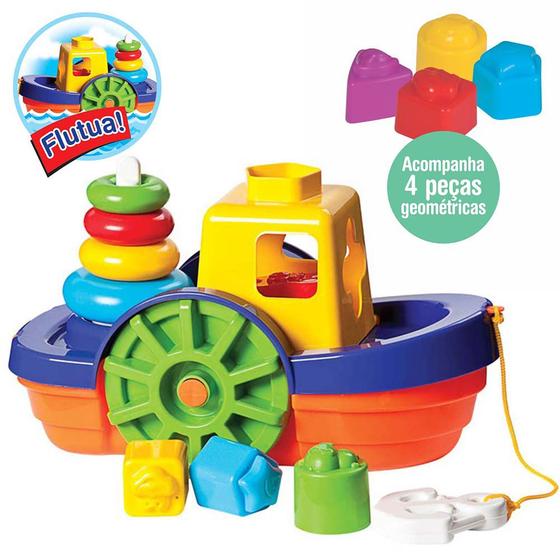 Barquinho Infantil - Barco Baby Didático - Flutua na Água - Mercotoys ...