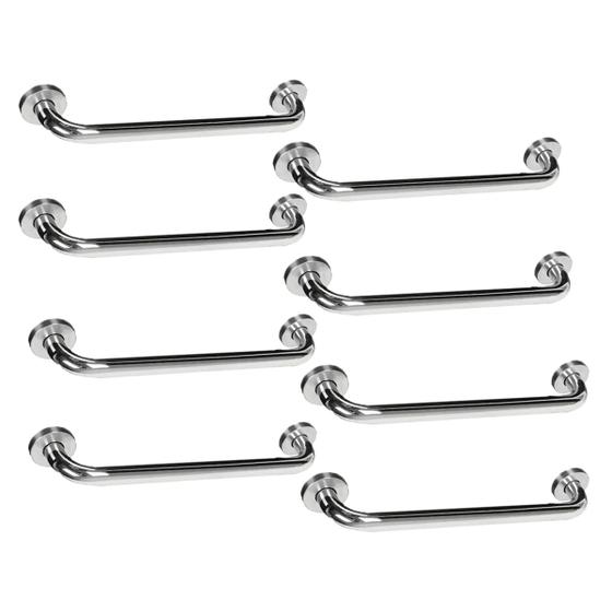 Barra Alça Apoio 50 cm Aço Inox Suporte Anti Queda Kit 8 Uni Segurança ...