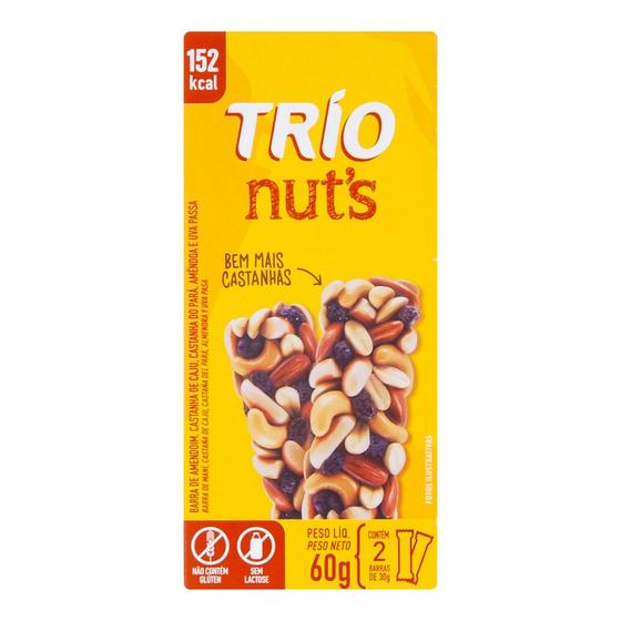 Barra de Cereal Trio Nuts Tradicional 60g - Trío - Barra de Cereal ...