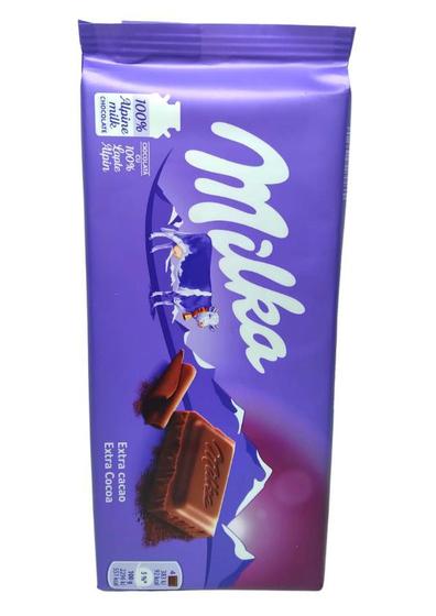 Barra de Chocolate Amargo Ao Leite dos Alpes 100g Milka Alemanha ...