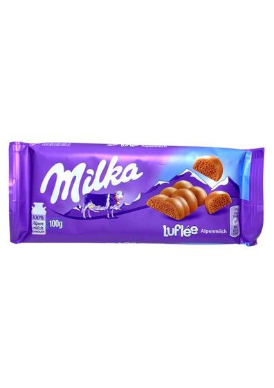 Barra de Chocolate Ao Leite Aerado 100g Milka Alemanha - Chocolate ...