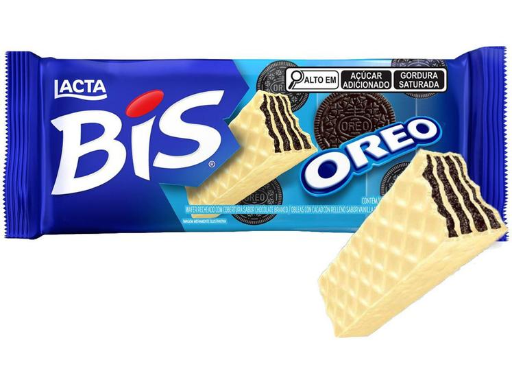 Barra de Chocolate Bis Oreo Branco 100,8g Lacta - Bis - Magazine Luiza