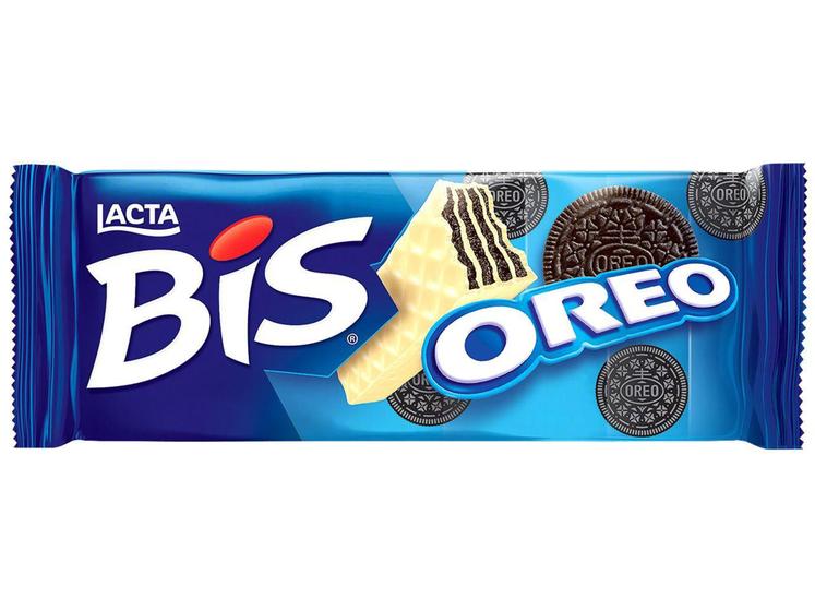 Barra de Chocolate Bis Oreo - Branco com Biscoito Oreo 100,8g Lacta - Bis - Magazine Luiza