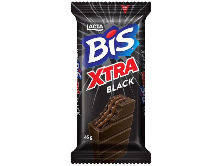 Barra de Chocolate Bis Xtra Black 45g - Lacta - Chocolate / Barra de ...