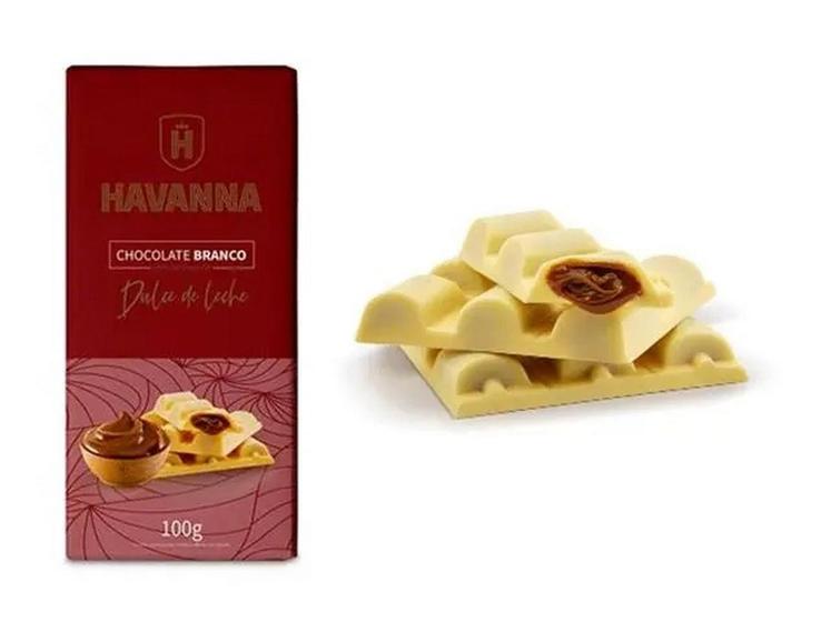 Barra de Chocolate Branco Havanna com Recheio de Doce de Leite 100g ...