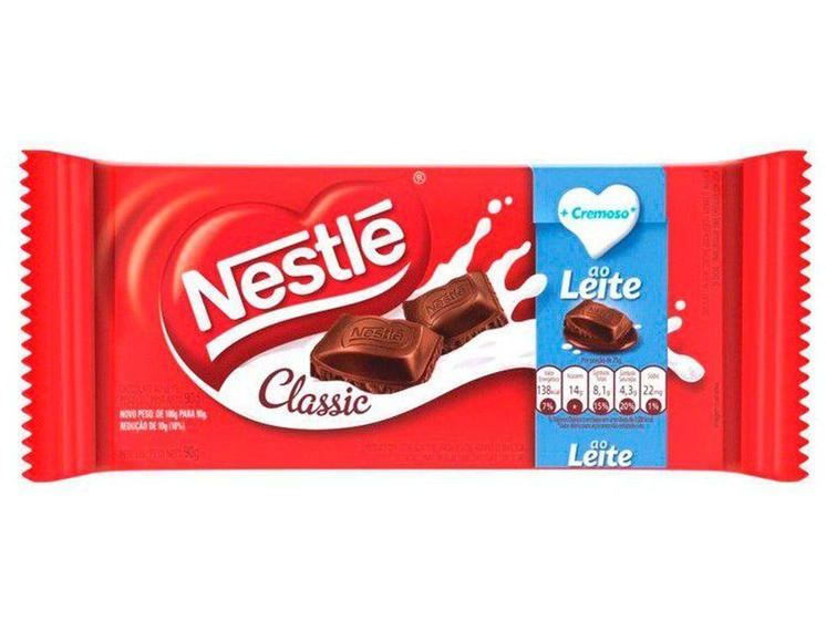 Barra de Chocolate Classic Ao Leite 90g - Nestlé - Chocolate / Barra de Chocolate - Magazine Luiza