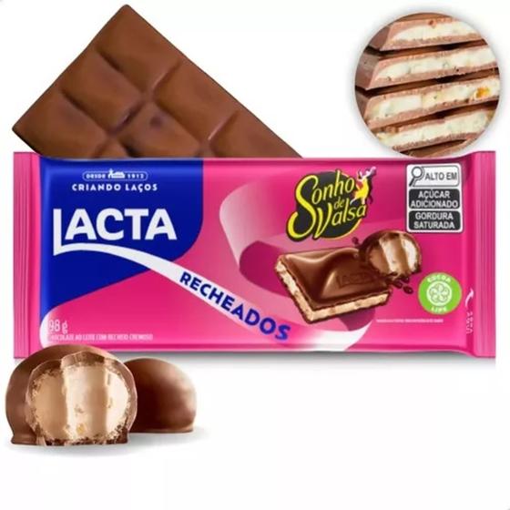 Barra de chocolate Lacta recheada 98g - Chocolate / Barra de Chocolate ...