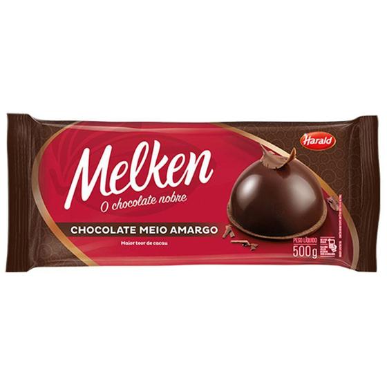 Barra de Chocolate Melken Meio Amargo 500g - Harald - Recheio para ...