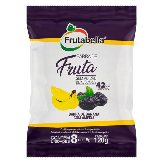 Barra de Frutas Frutabella Banana com Ameixa Sem Adição de Açúcar 120g ...