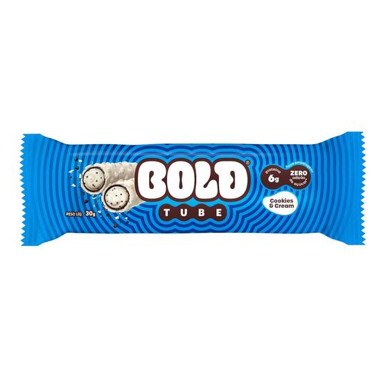 Barra de Proteína Bold Tube Cookies & Cream com 6g de Proteína Zero ...