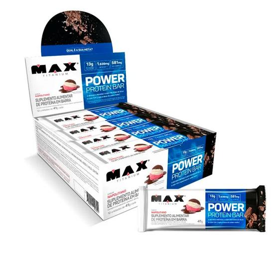Barra de Proteína Power Protein Bar 41G Display com 12 Unidades - Max ...