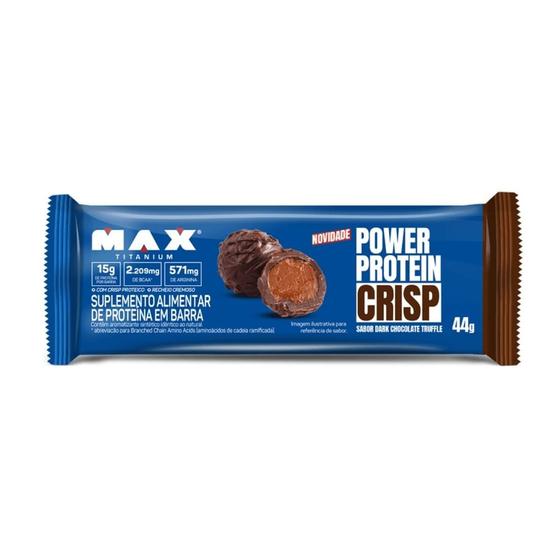 Barra de Proteína Power Protein Crisp Max Titanium Dark Chocolate ...