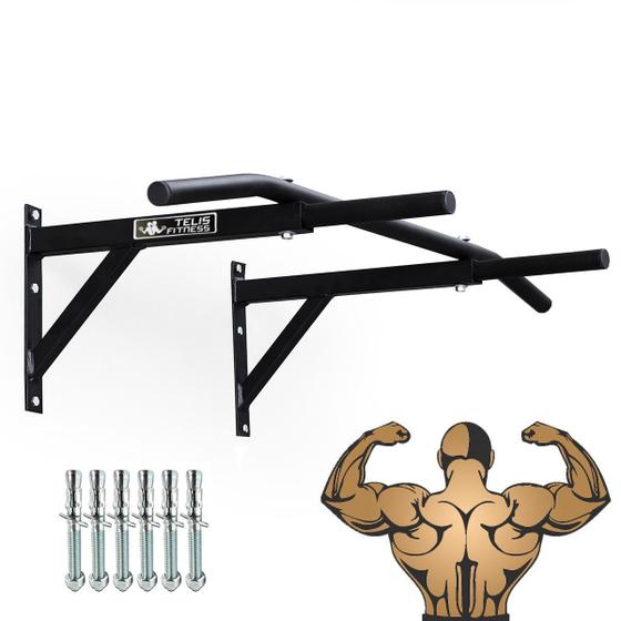 Barra Fixa Parede Mista Com Paralelas + 6 Chumbado Parabolt - Telis ...