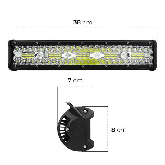 Barra Led 300w Farol Milha Auxiliar Automotivo Carro Caminhão Farolete ...