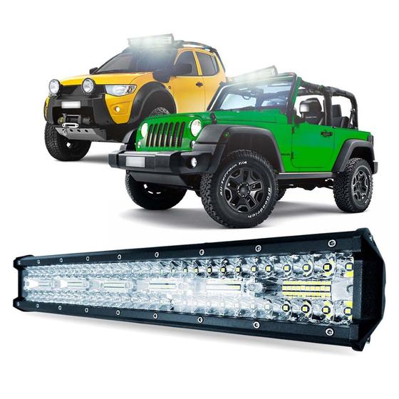 Barra Led 7d Luz Branca 120 Leds 360w 12-60v Suporte Ajustável - RAYX ...
